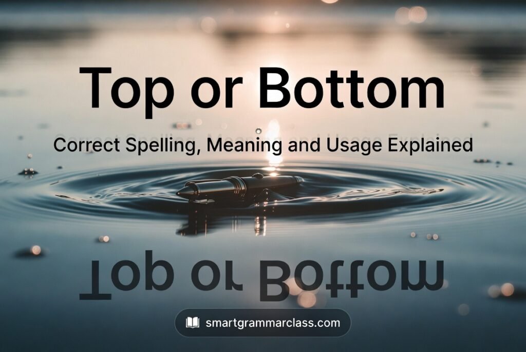 Top Or Bottom Correct Spelling Meaning And Usage Guide 2026